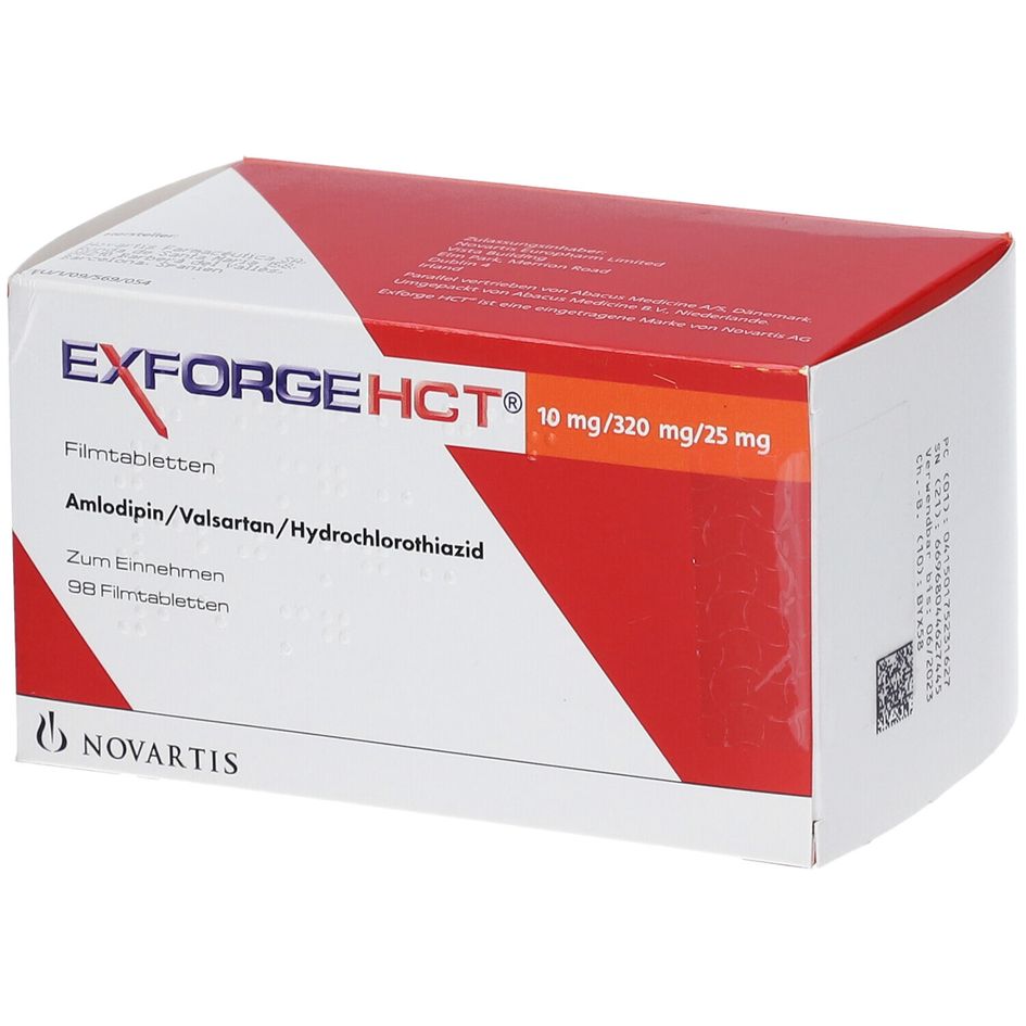 EXFORGE HCT 10 mg/320 mg/25 mg Filmtabletten 98 St - shop-apotheke.com
