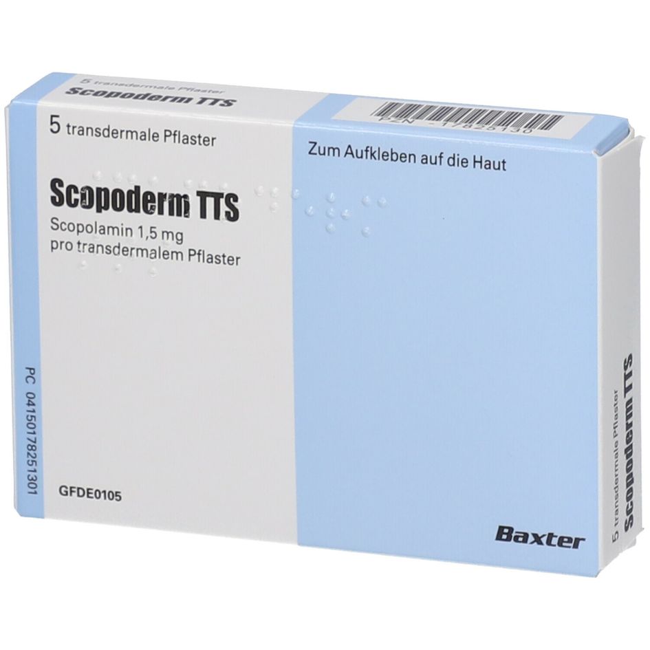 SCOPODERM TTS transdermale Pflaster 5 St - shop-apotheke.com