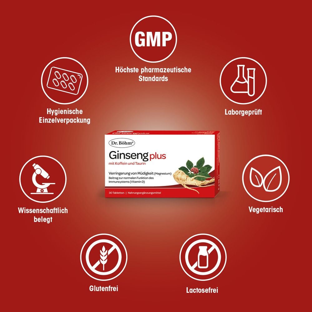 Dr. Böhm® Ginseng plus Tabletten 30 St - Shop Apotheke