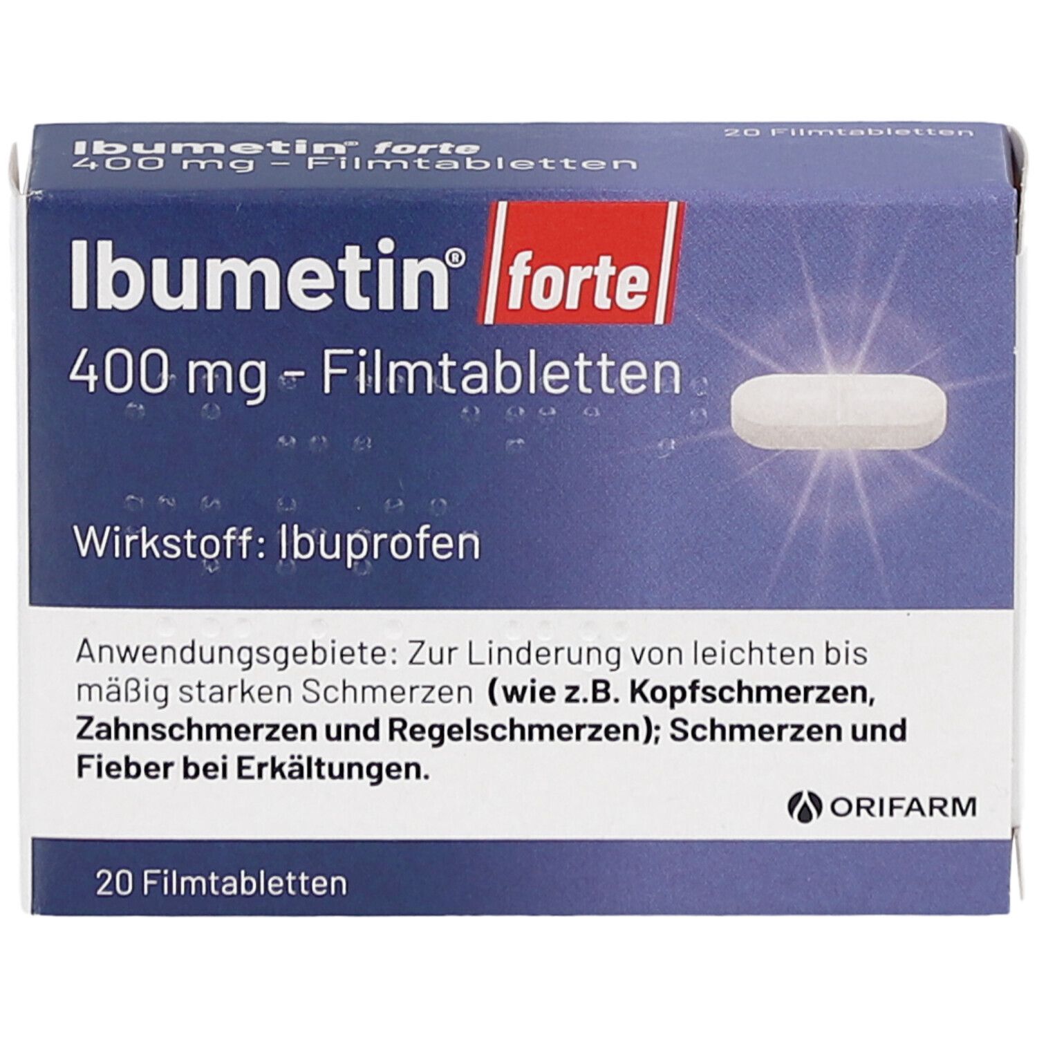 Ibumetin® forte 400 mg 20 St - shop-apotheke.at