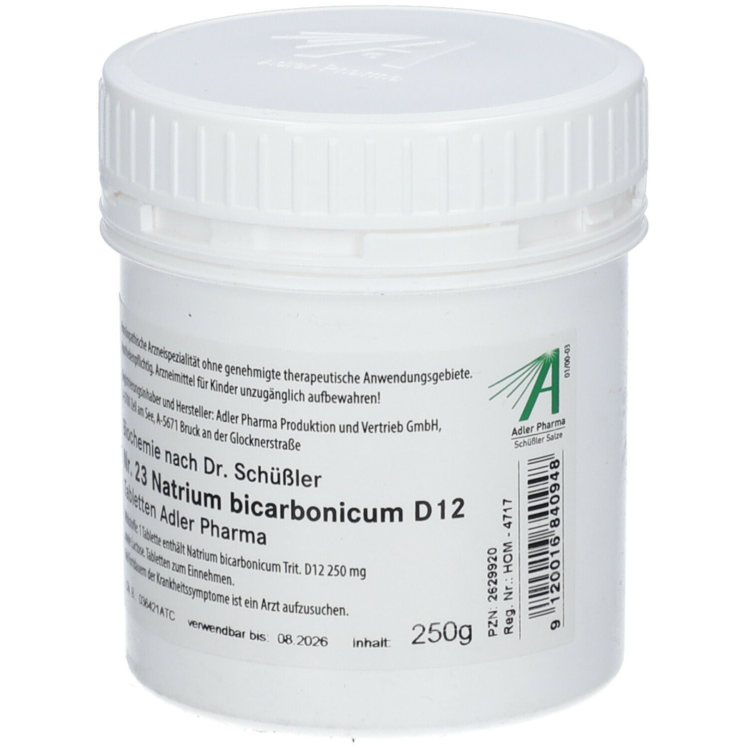 Adler Schüssler Salze Nr. 23 Natrium bicarbonicum D12 250 g - shop ...