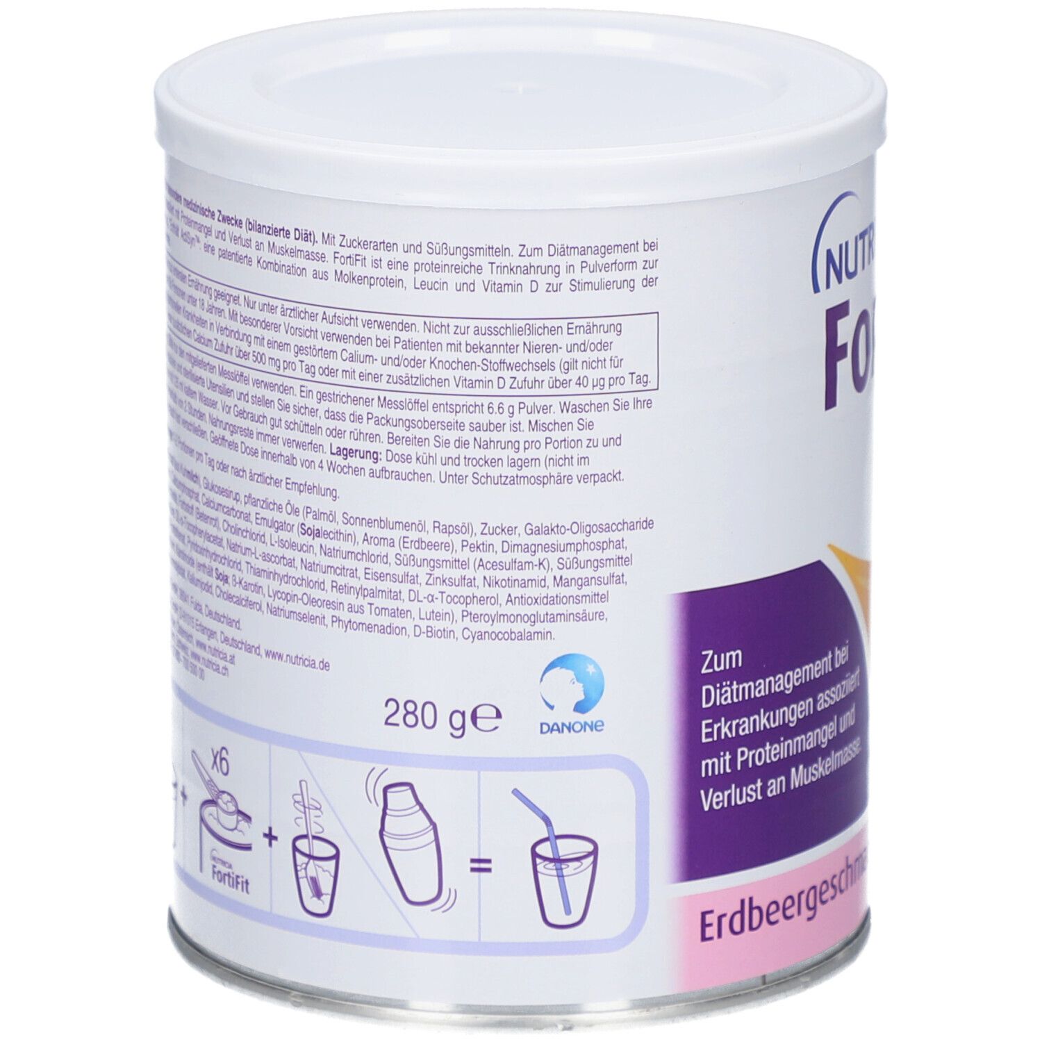 FortiFit Pulver Erdbeere 280 g - Shop Apotheke