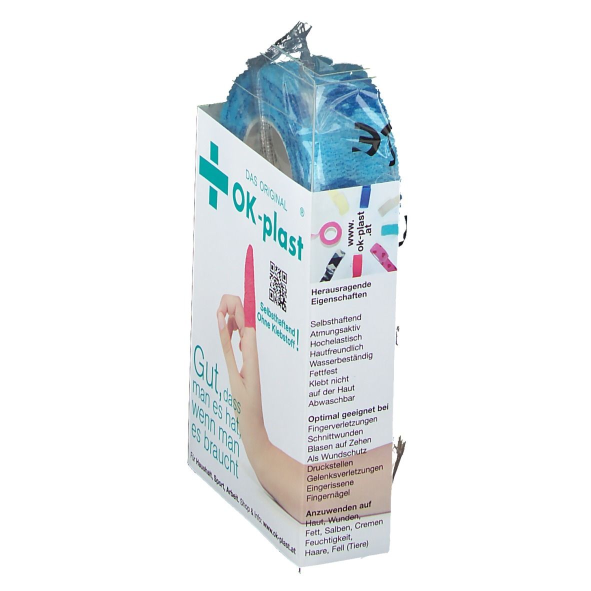 OK-Plast 4,5 m x 2,5 cm natur/blau 2 St - shop-apotheke.at