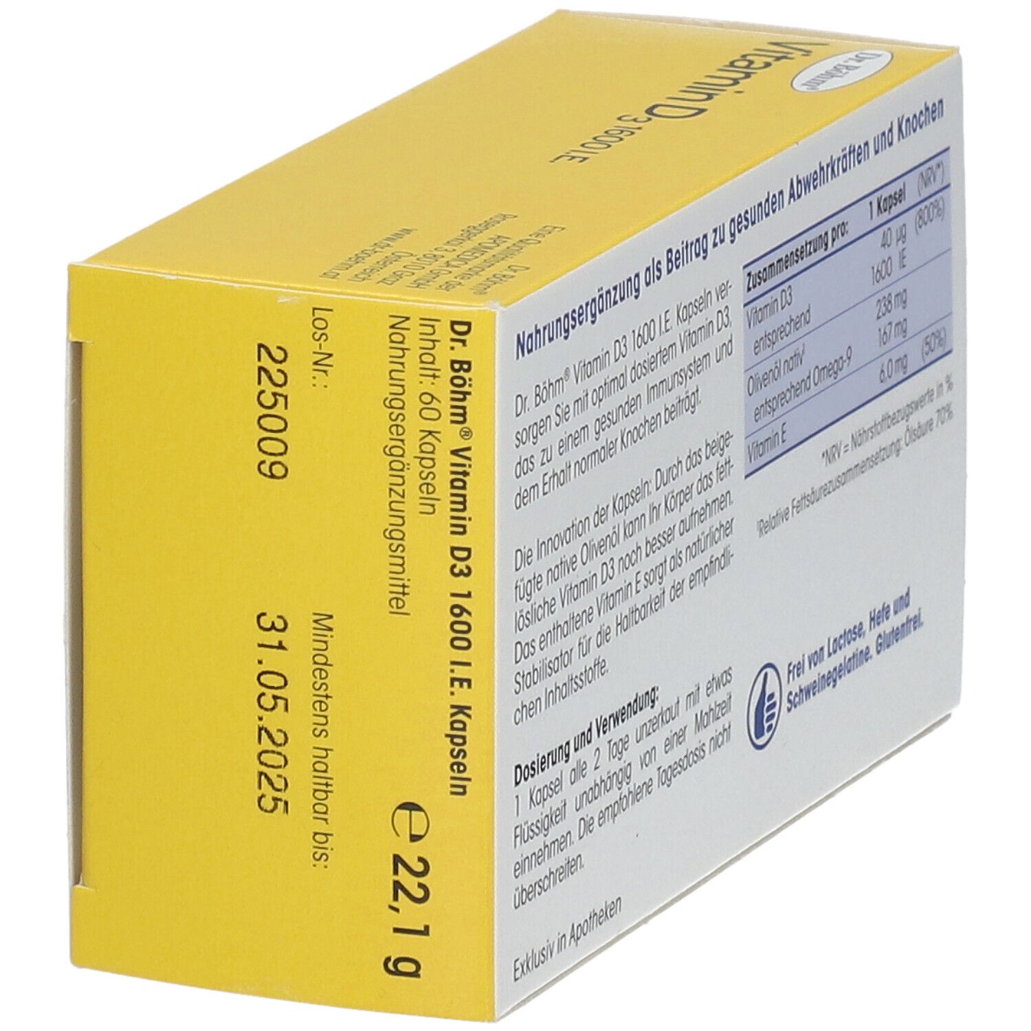 Dr. Böhm® Vitamin D3 1600 I.E. 60 St - shop-apotheke.at