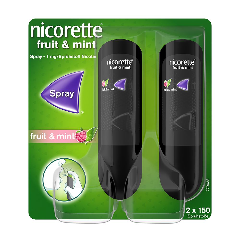 nicorette® Fruit & Mint Spray Set, 1mg/Sprühstoß 2x13,2 ml - shop ...