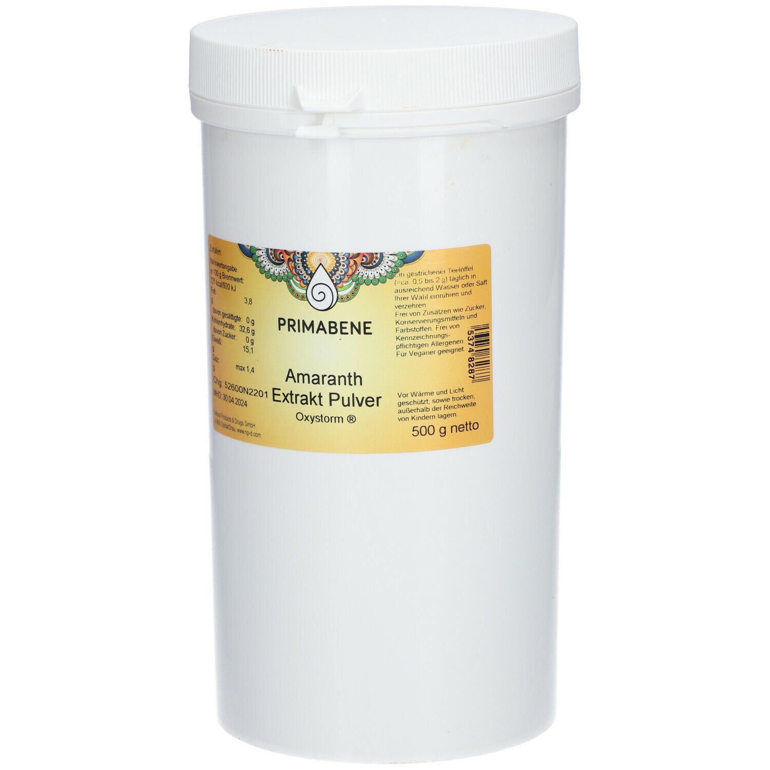 PRIMABENE Amaranth Extrakt Pulver (Oxystorm®) 500 g - Redcare Apotheke