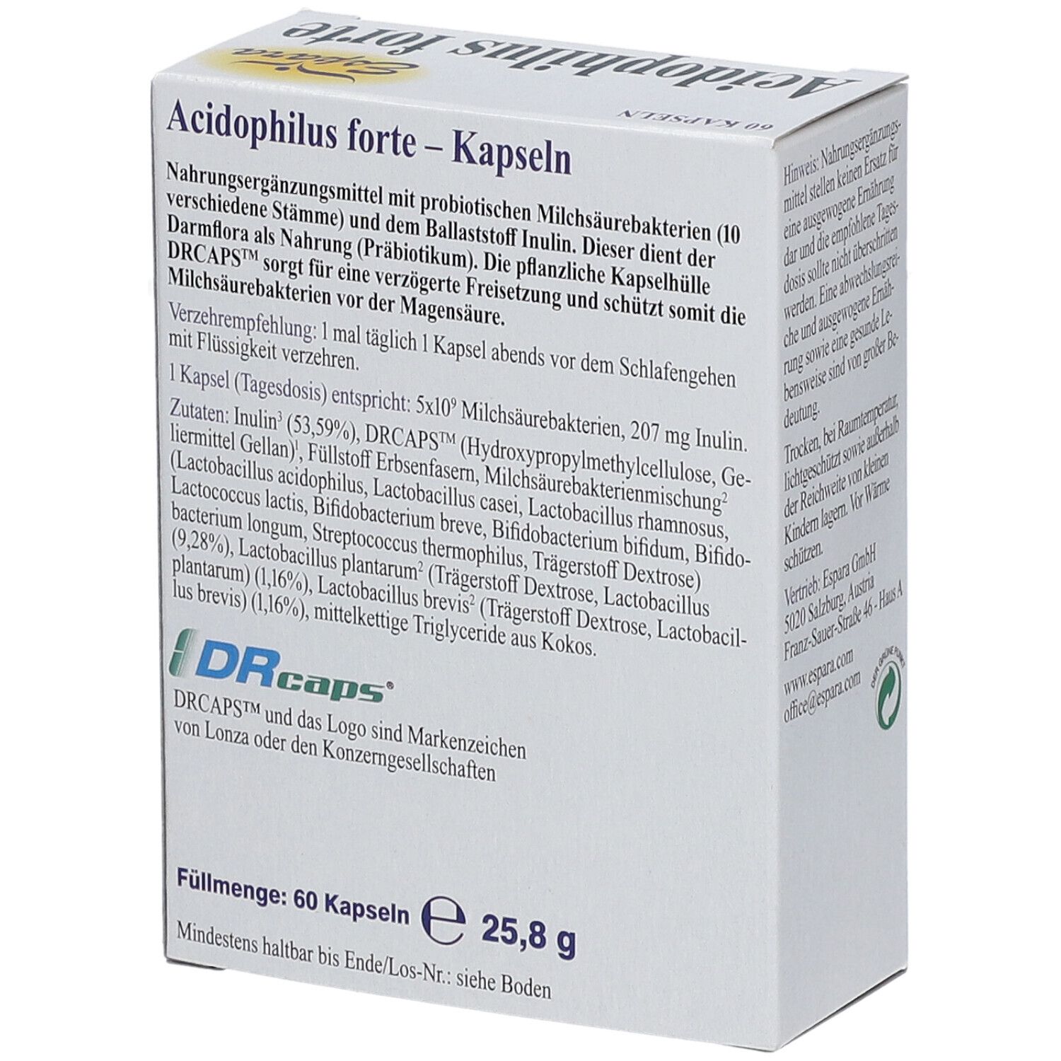Espara Acidophilus forte Kapseln 60 St - shop-apotheke.at