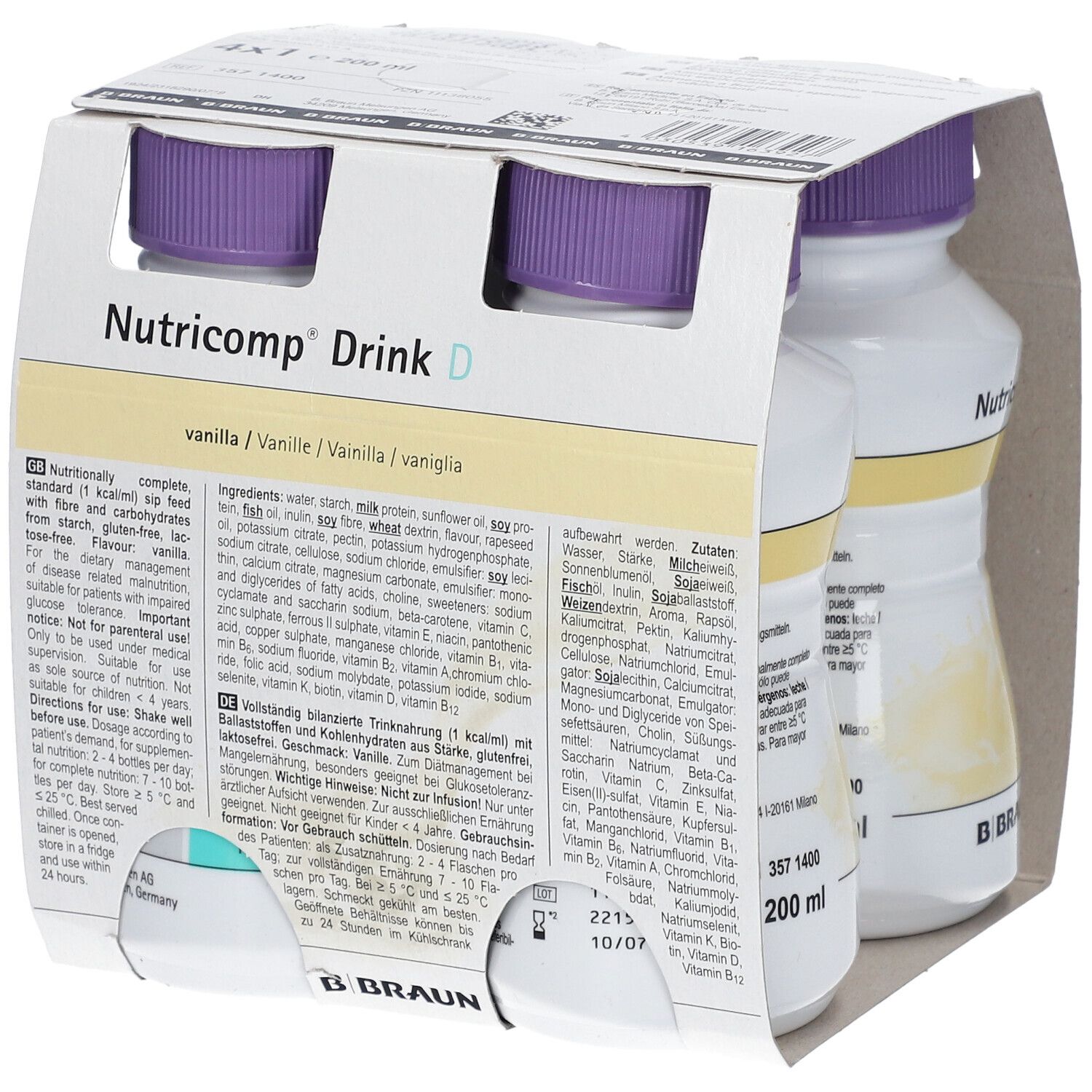 Nutricomp® Drink D Vanille 4 St - shop-apotheke.at