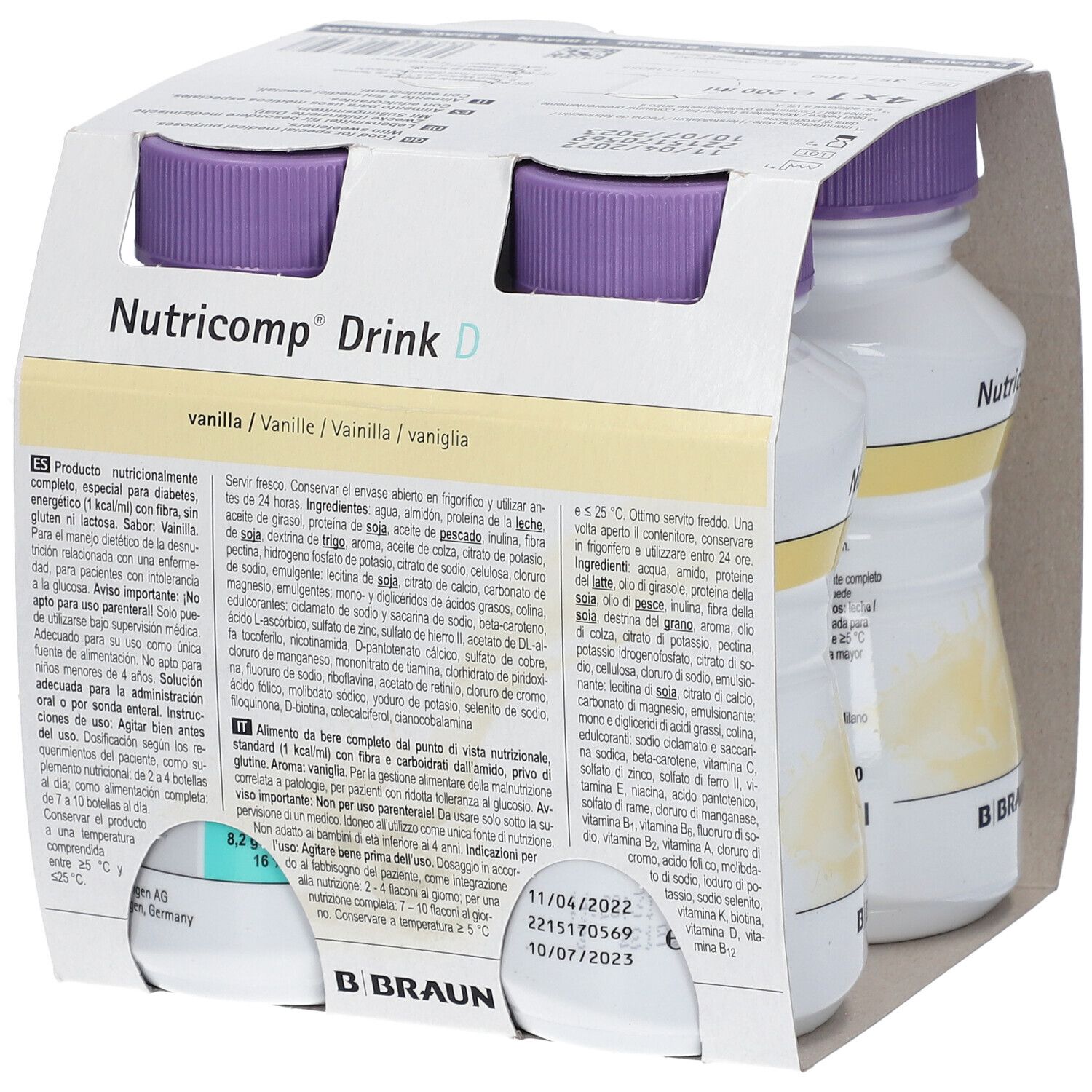 Nutricomp® Drink D Vanille 4 St - shop-apotheke.at