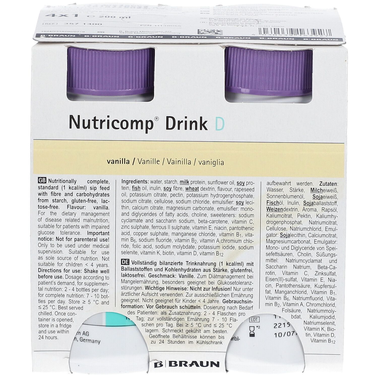 Nutricomp® Drink D Vanille 4 St - shop-apotheke.at