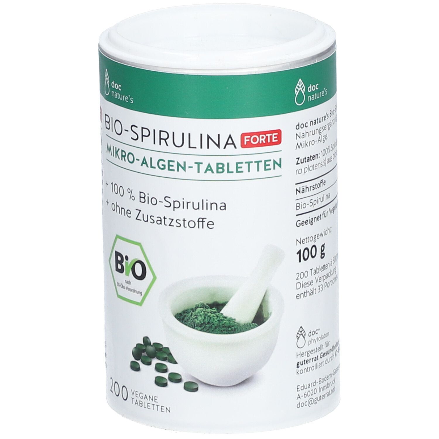 doc nature’s BIO-SPIRULINA FORTE MIKRO-ALGEN-TABLETTEN 200 St - Shop ...