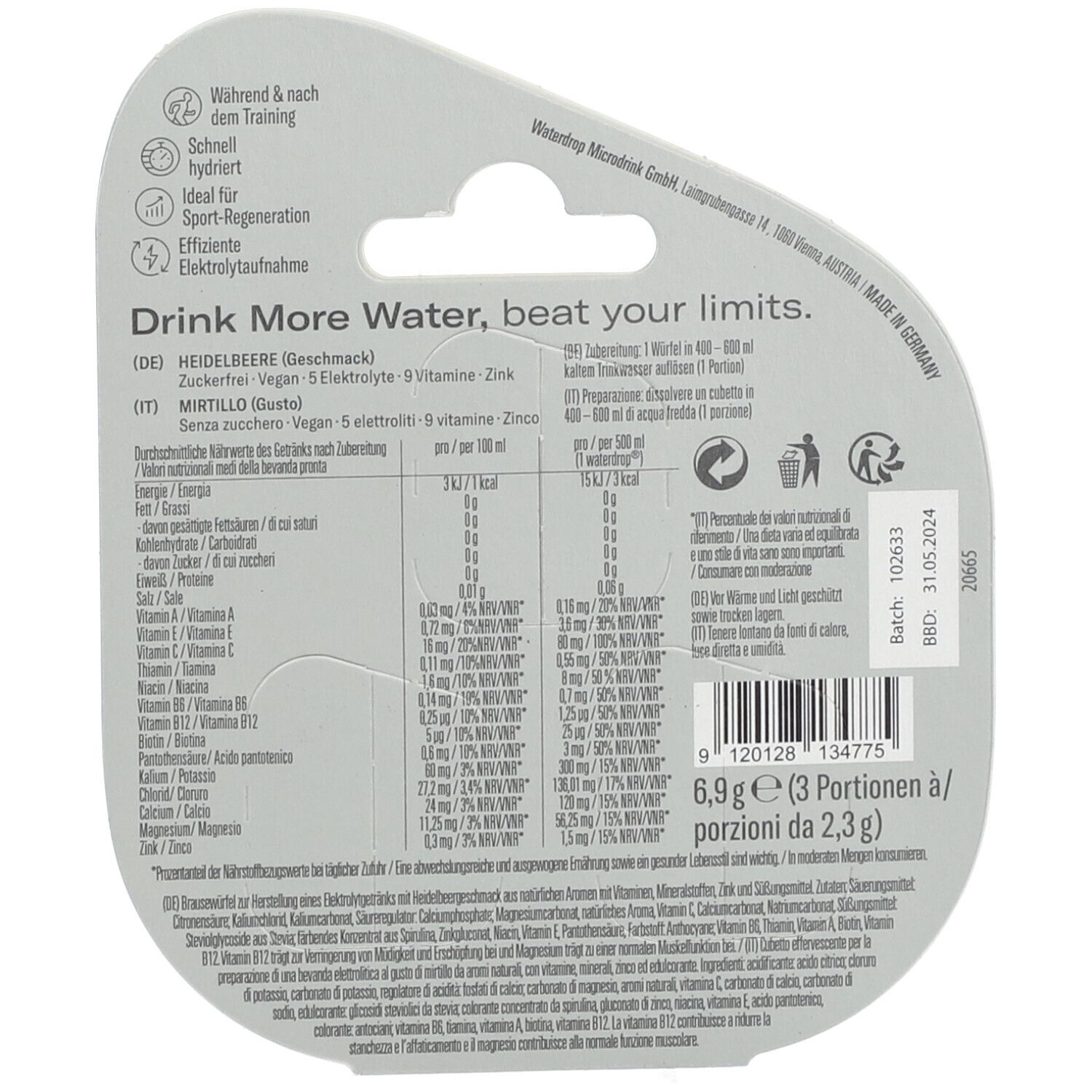 waterdrop® Microlyte™ Blueberry 1 Pk - Shop Apotheke