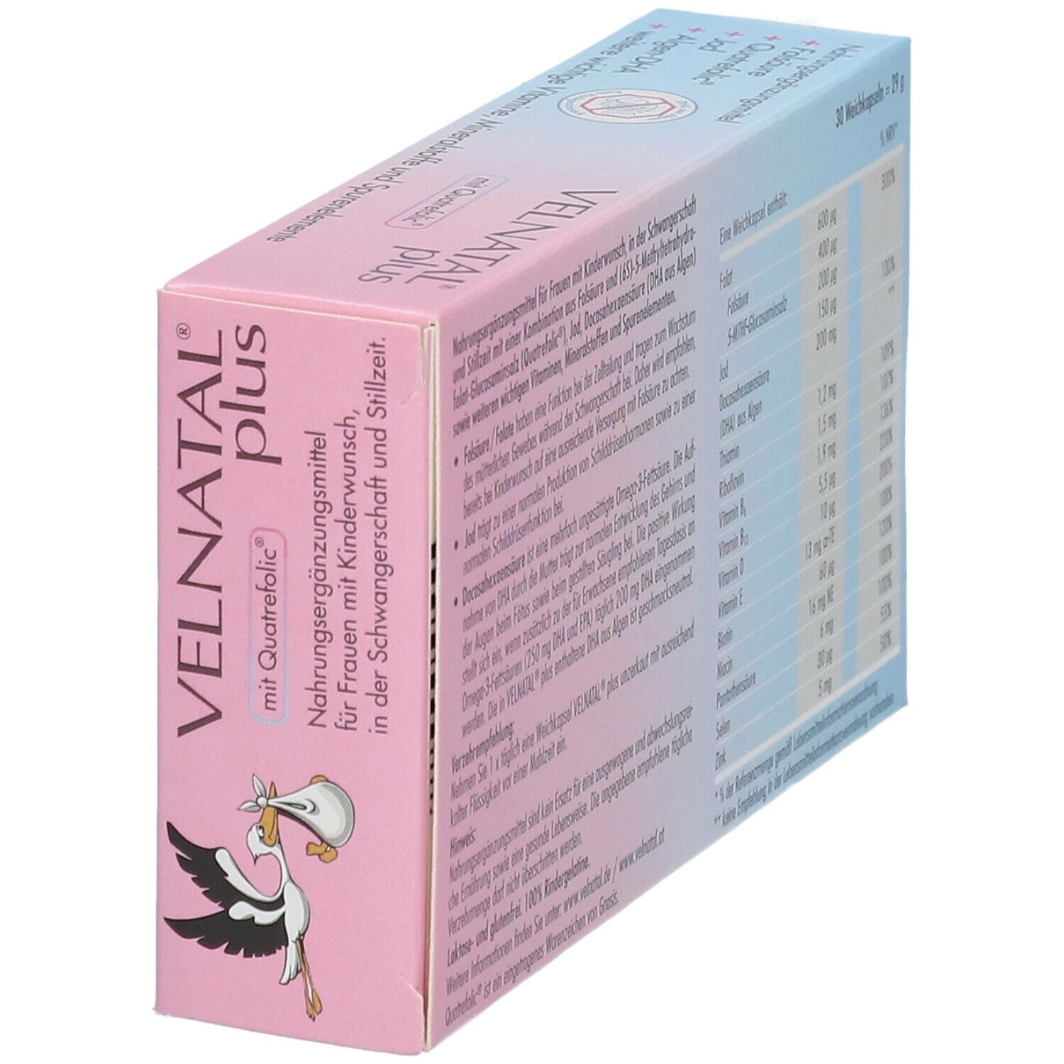 B. VELNATAL® plus mit Quatrefolic® 30 St 30 St - shop-apotheke.at