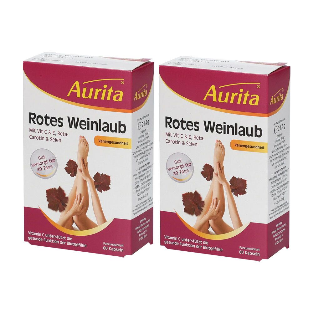 Aurita® Rotes Weinlaub 2x60 St - shop-apotheke.at