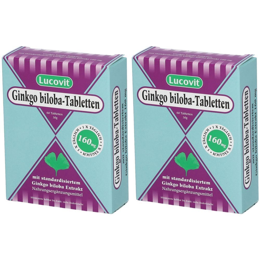 Lucovit Ginkgo biloba-Tabletten 160 mg 2x60 St - shop-apotheke.at