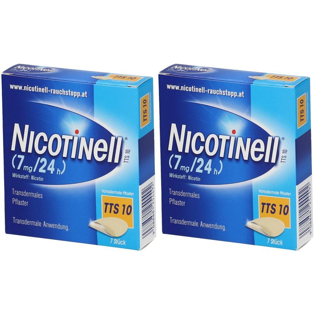 NICOTINELL® Transdermales Pflaster TTS 10 Doppelpack 2x7 St - Shop Apotheke