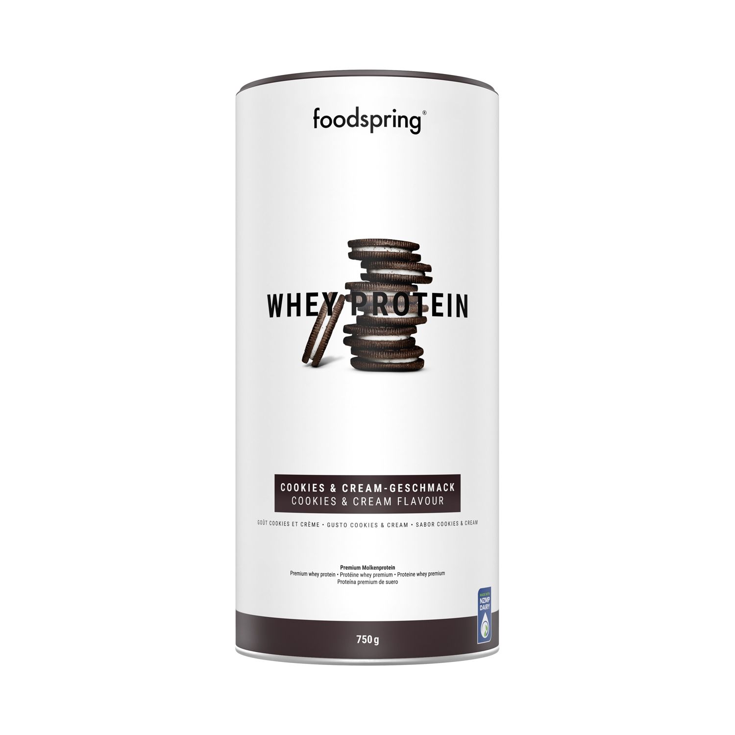 foodspring® Whey Protein Cookies & Cream 750 g - Shop Apotheke