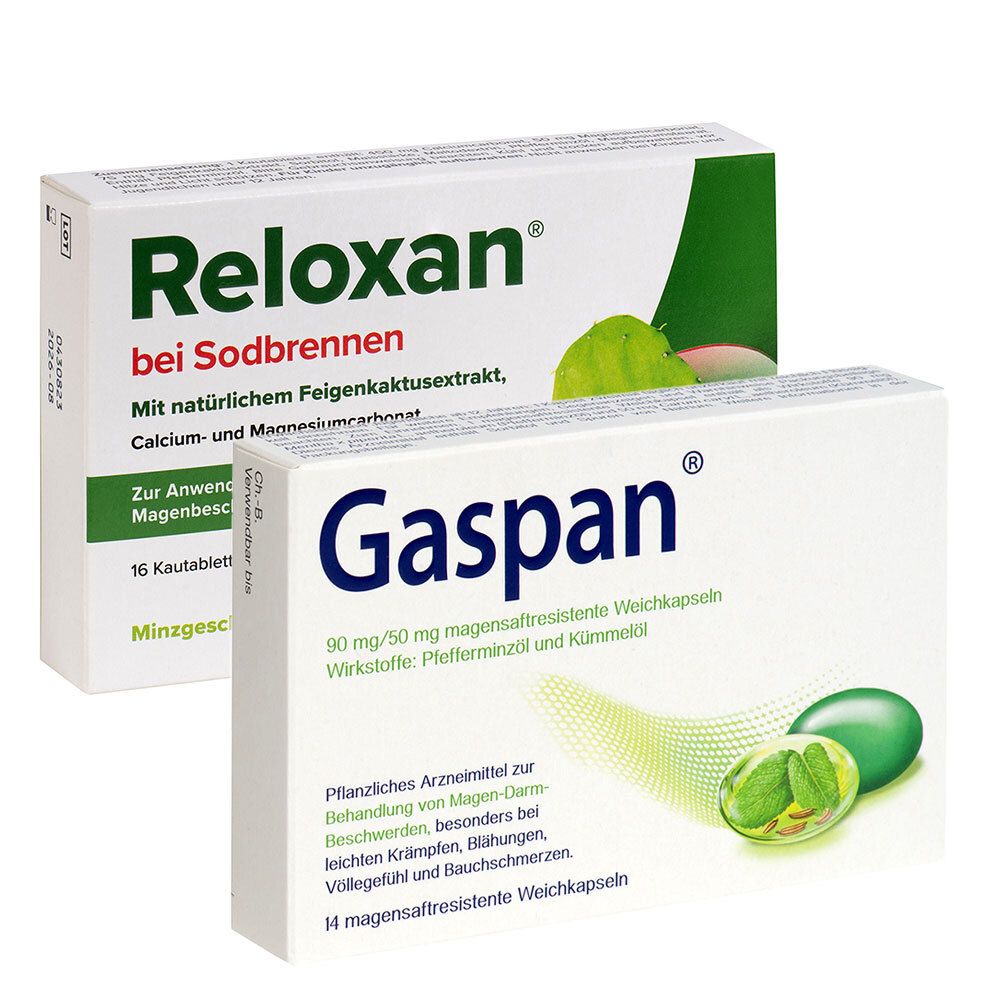 Gaspan® 90mg/50mg + Reloxan® bei Sodbrennen 16+14 St - Shop Apotheke