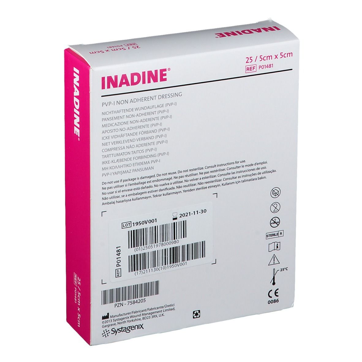 Inadine® 5 cm x 5 cm 25 pz | Redcare