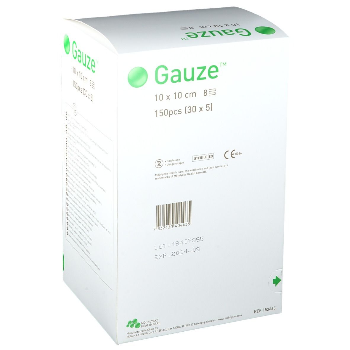 Gauze Compress Non-Sterile 8 Layers 10x10 cm 153665 30x5 pz | Redcare