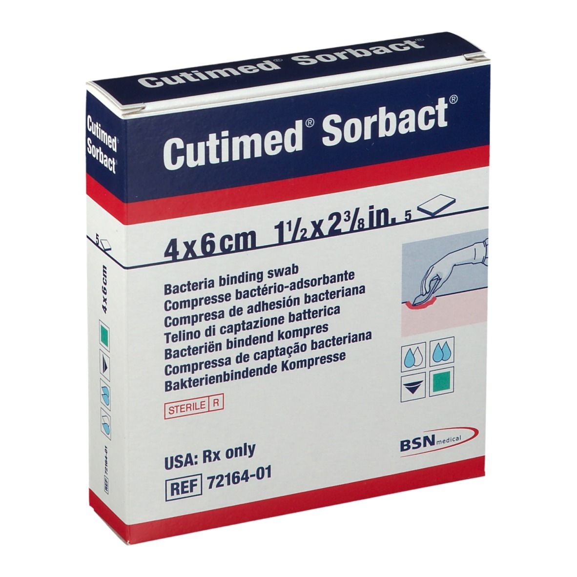 Cutimed Sorbact Kp 4X 6Cm 7216401 5 pz | Redcare