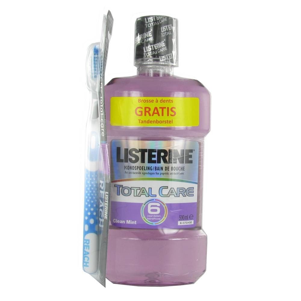 Listerine Total Care Mouthwash + Toothbrush 500 ml | Redcare