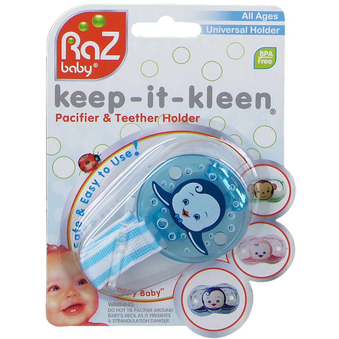 Raz Baby Pacifier Holder Blue 1 pz | Redcare