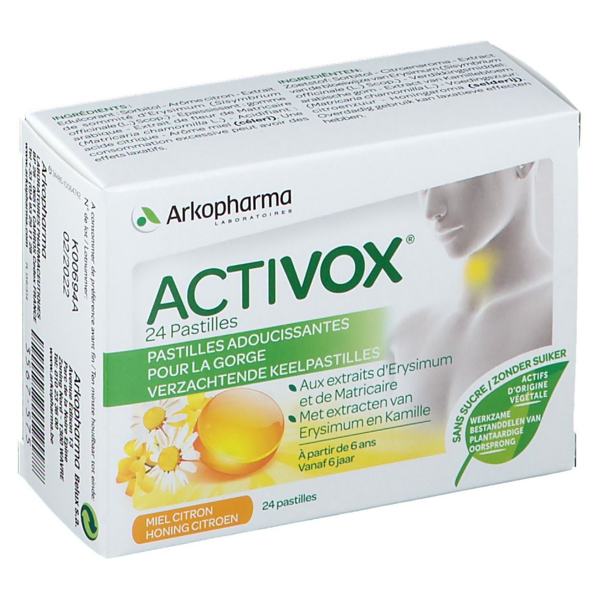 Activox Pastilles Honey-Lemon No Sugar New Formula 24 pz | Redcare