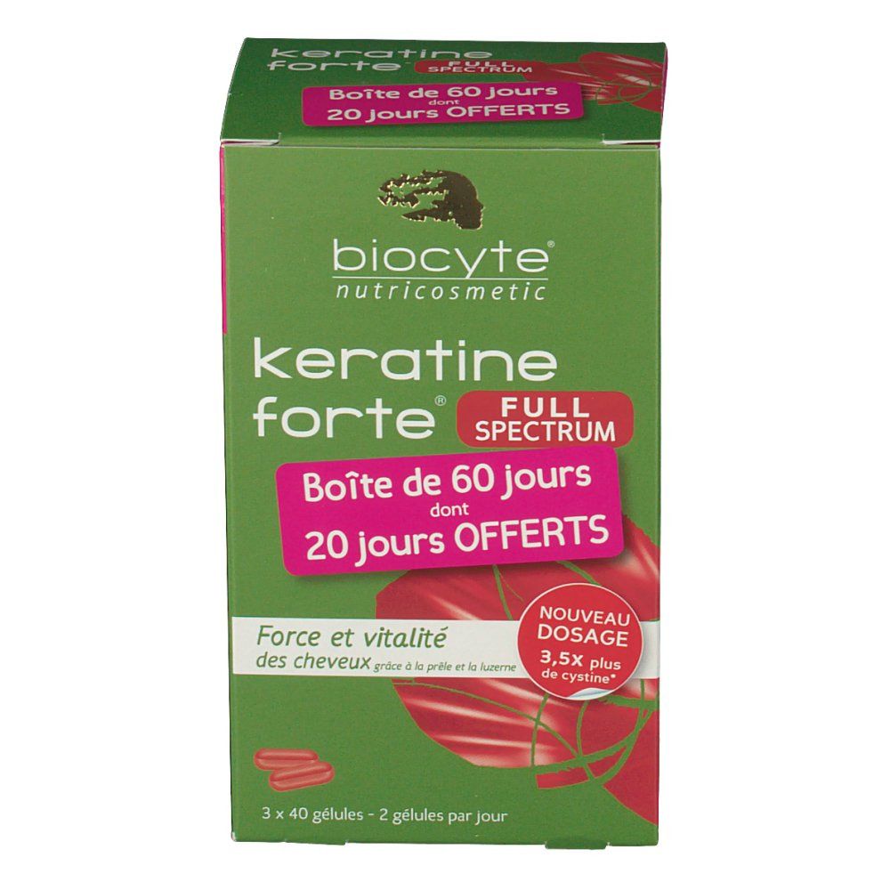 Biocyte Keratine Forte Full Spectrum Pack 120 pz | Redcare