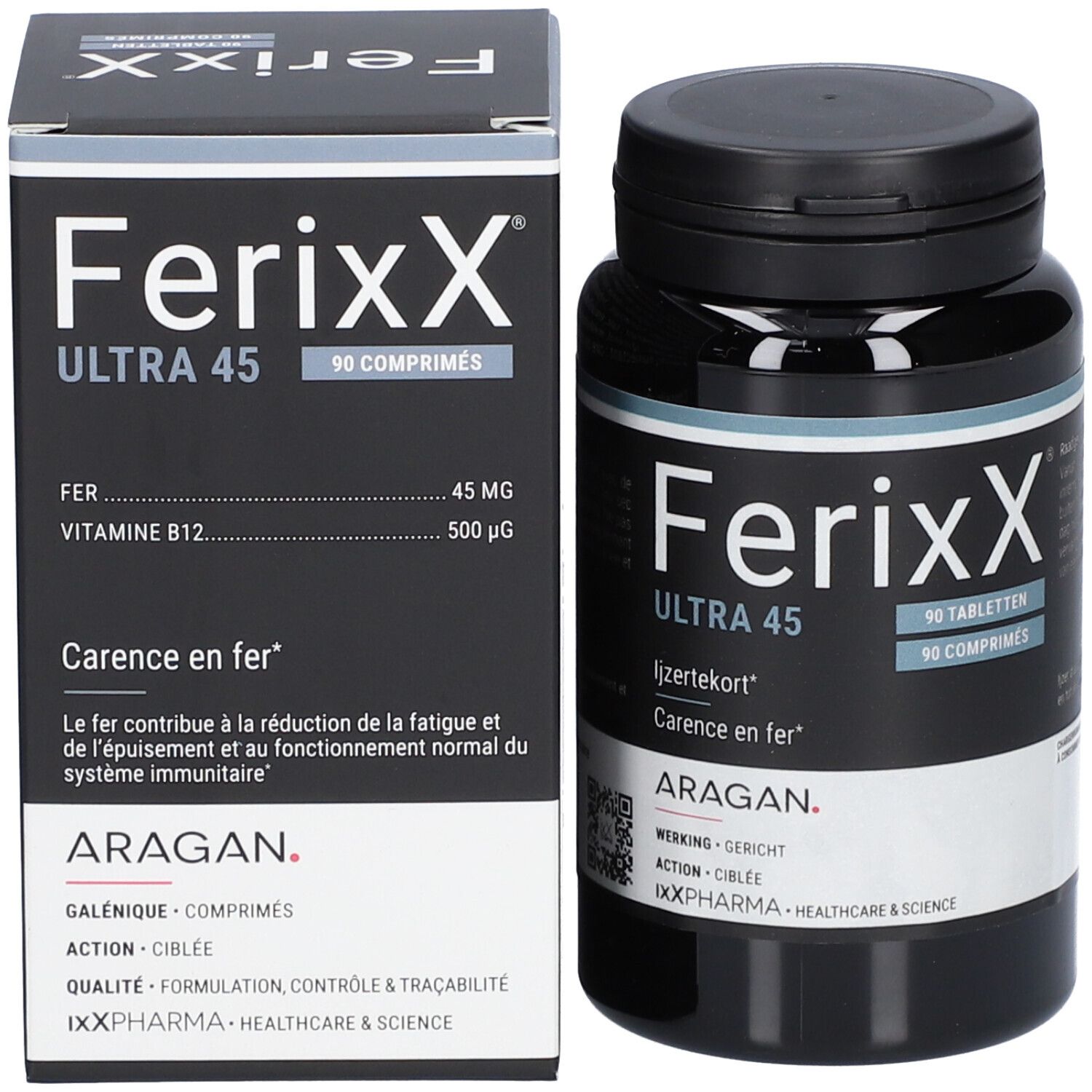 FerixX® Ultra 45 Fer - Vitamine B12 90 pc(s) - Farmaline