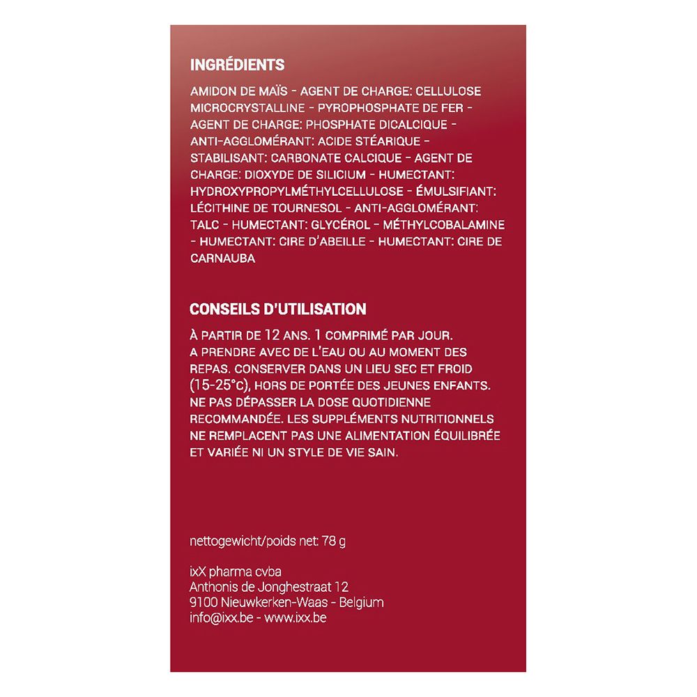 FerixX® Ultra 45 Fer - Vitamine B12 90 pc(s) - Farmaline