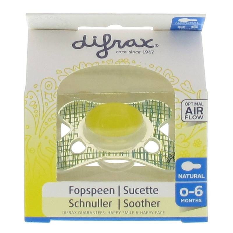 Difrax Soother Mini Natural Assort 0-6m Lines 1 pz | Redcare