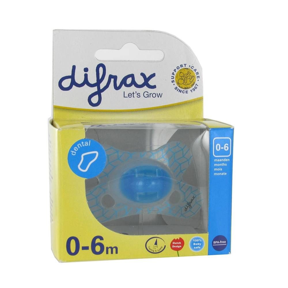 Difrax Soother Dental 0-6M Boy Blue Spider Web 1 pz | Redcare