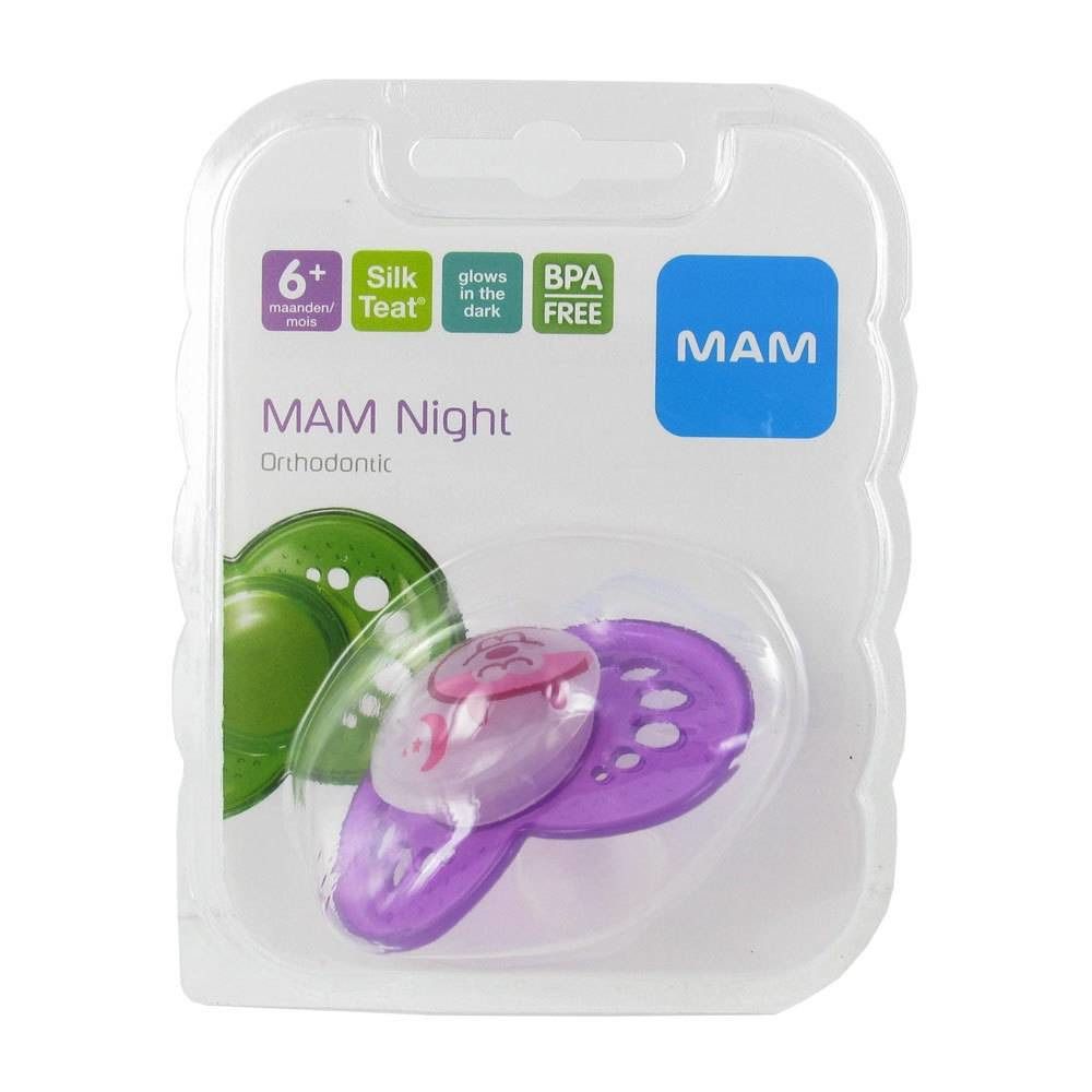 Dodie Mam Pacifier Night 2 Age +6M Purple 1 pz | Redcare
