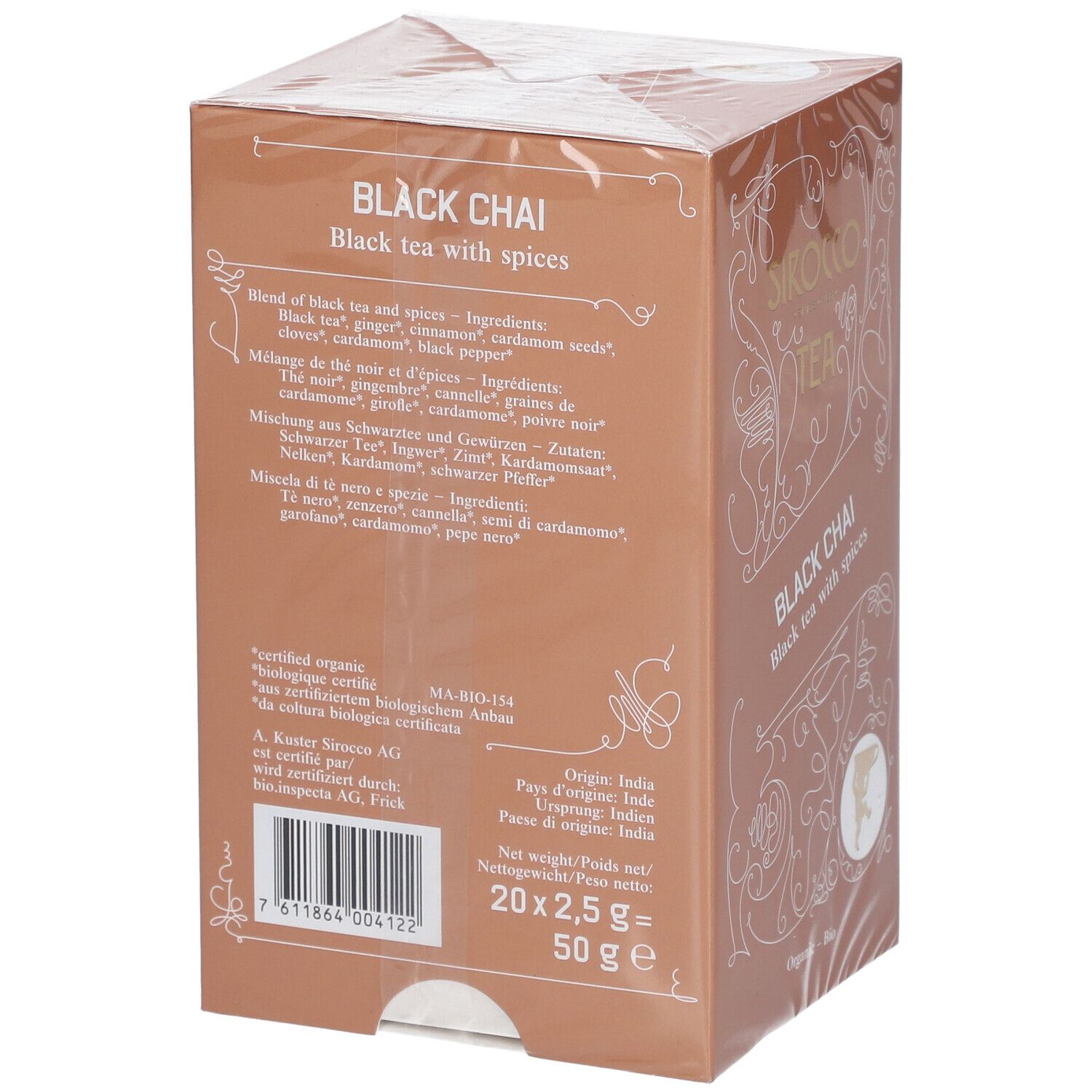 Sirocco Bio Tee Black Chai Schwarztee mit Gewürzen 20 St - Shop Apotheke