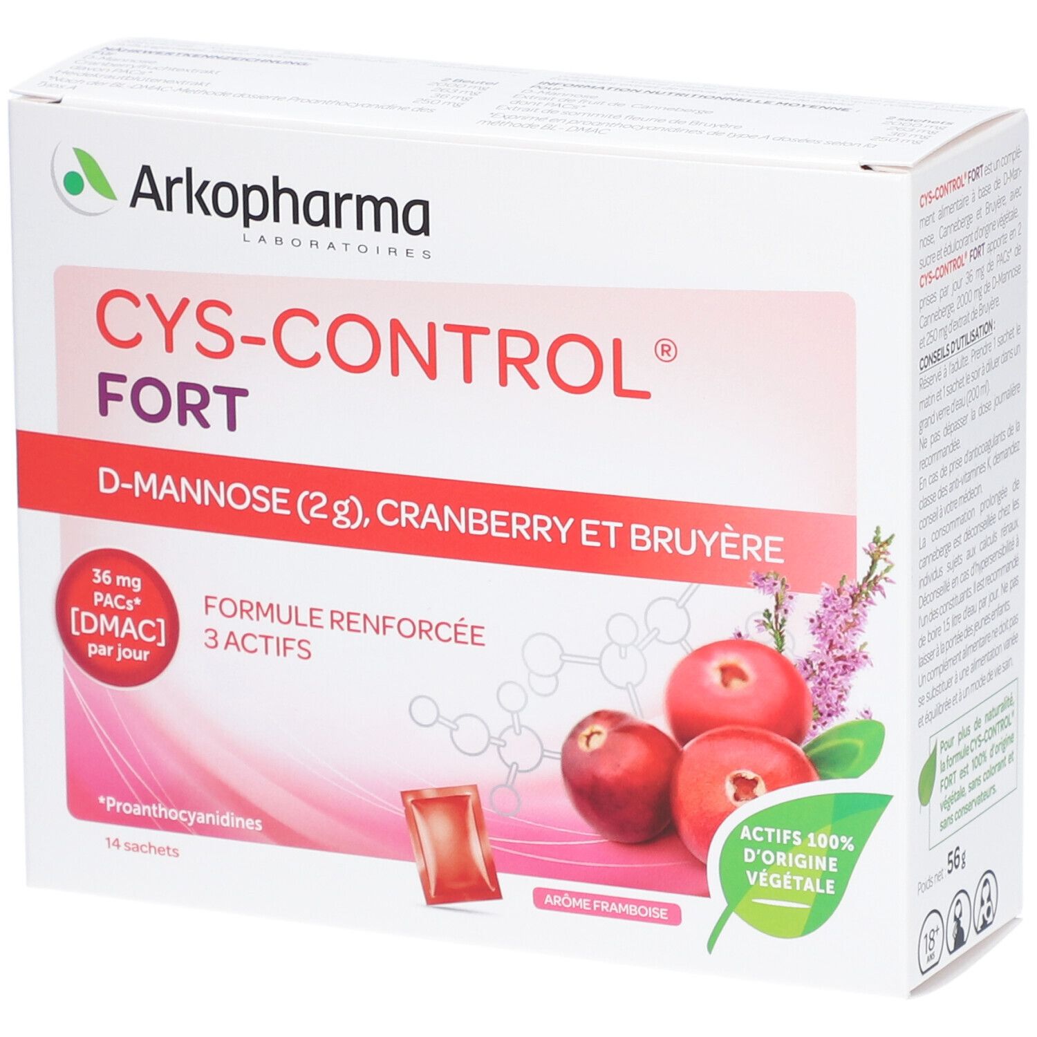 ARKOPHARMA Cys-Control® Fort F-Mannose, Cranberry und Bruyère 14 St ...