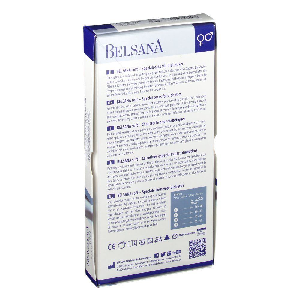 BELSANA soft Spezialsocke Gr. 36-38 Farbe marine 2 St - Shop Apotheke