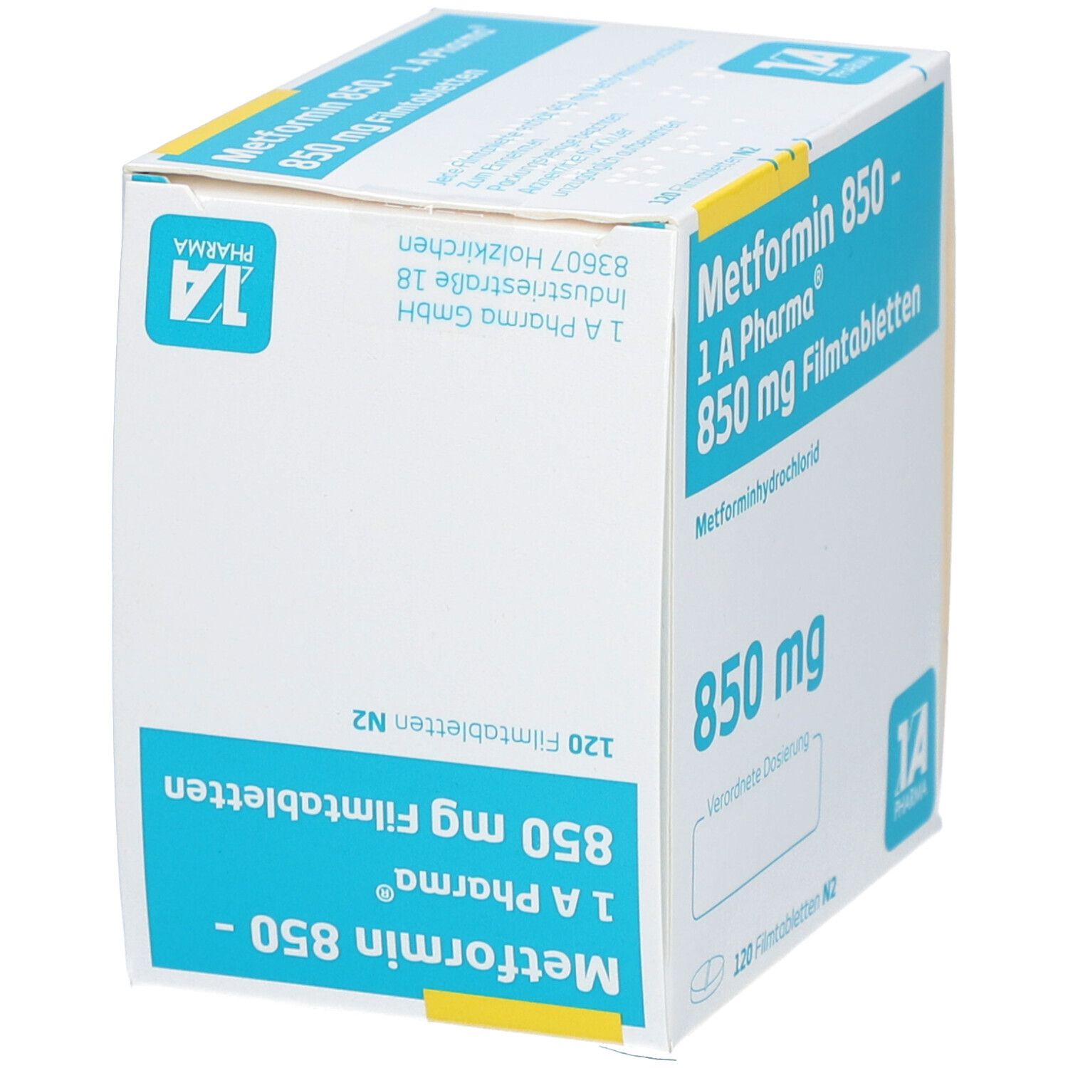 Metformin 850-1A Pharma® 120 St mit dem E-Rezept kaufen - Shop Apotheke