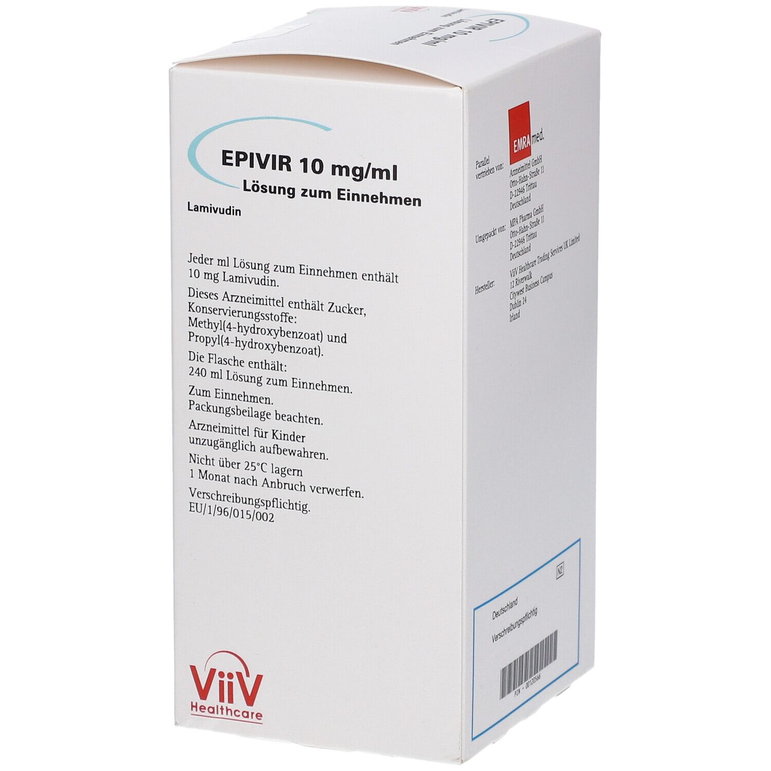 Epivir 10 mg/ml 240 ml mit dem E-Rezept kaufen - Shop Apotheke
