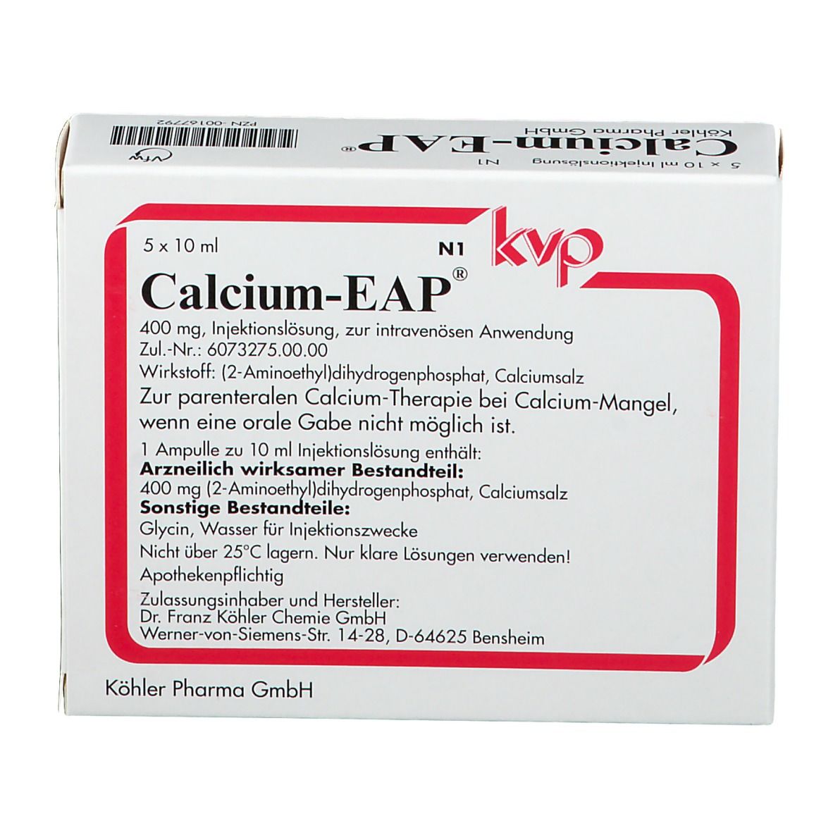 Calcium-EAP® Ampullen 5x10 ml - Shop Apotheke