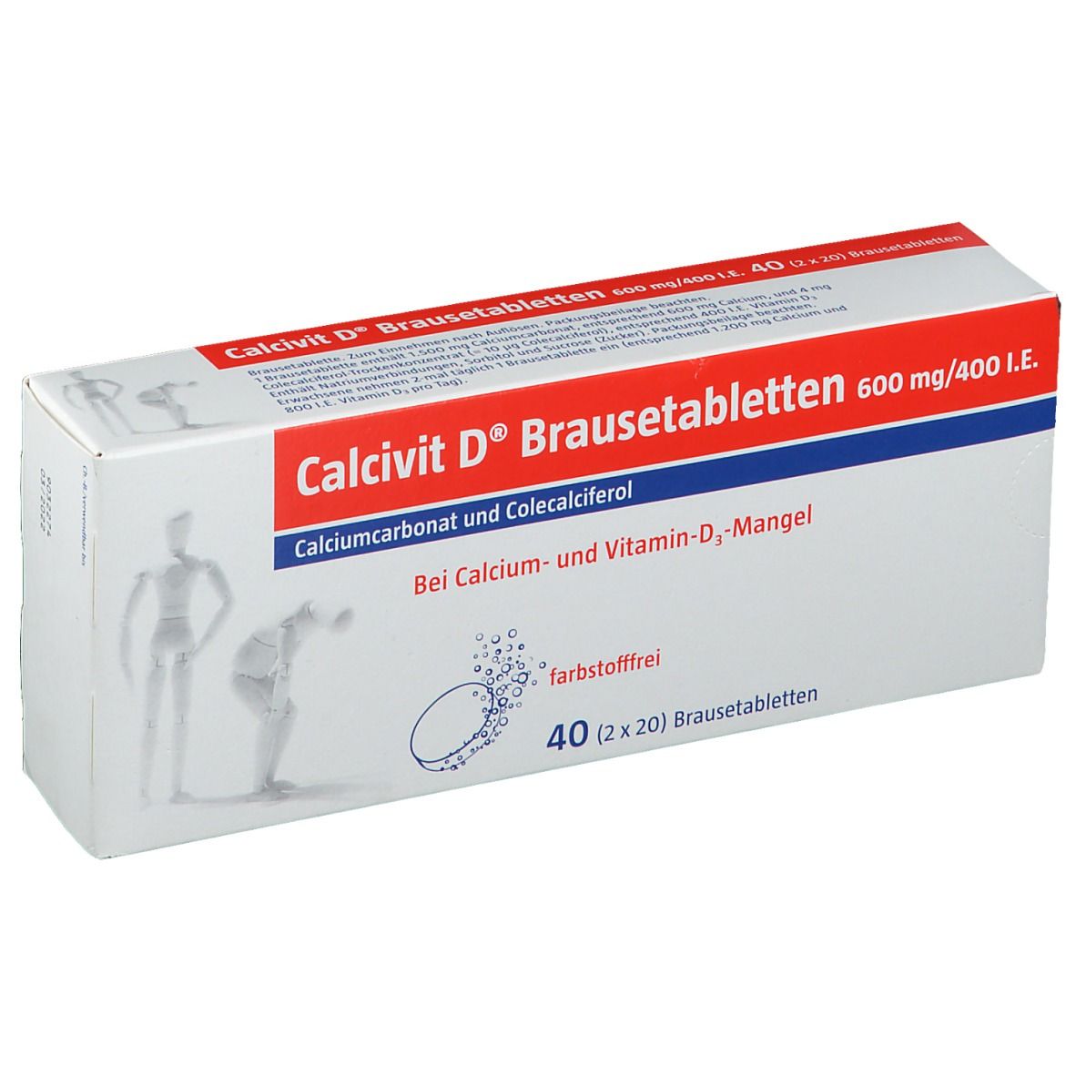 Calcivit D® Brausetabletten, 600 mg/400 I.E. 40 St - Shop Apotheke