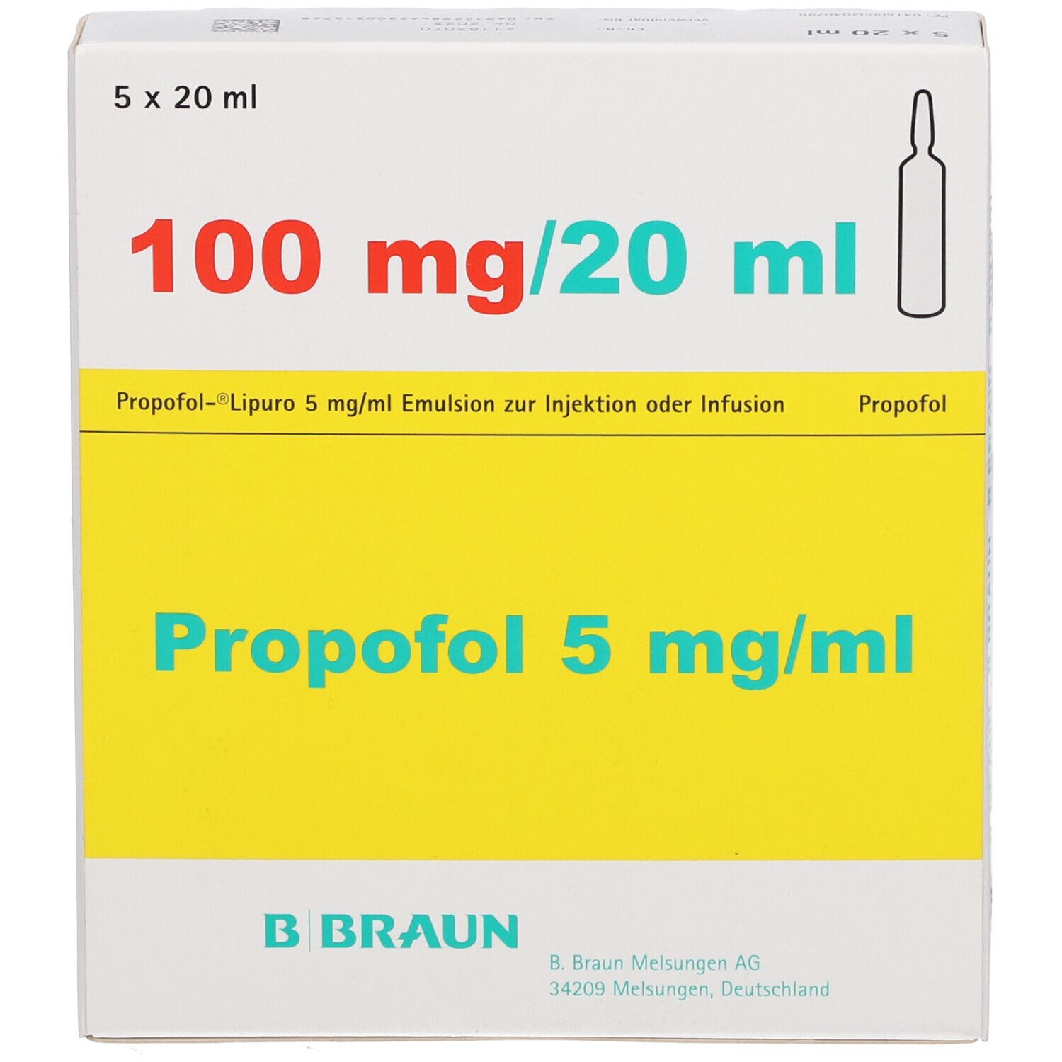Propofol-®Lipuro 5 mg/ml 5x20 ml mit dem E-Rezept kaufen - Shop Apotheke