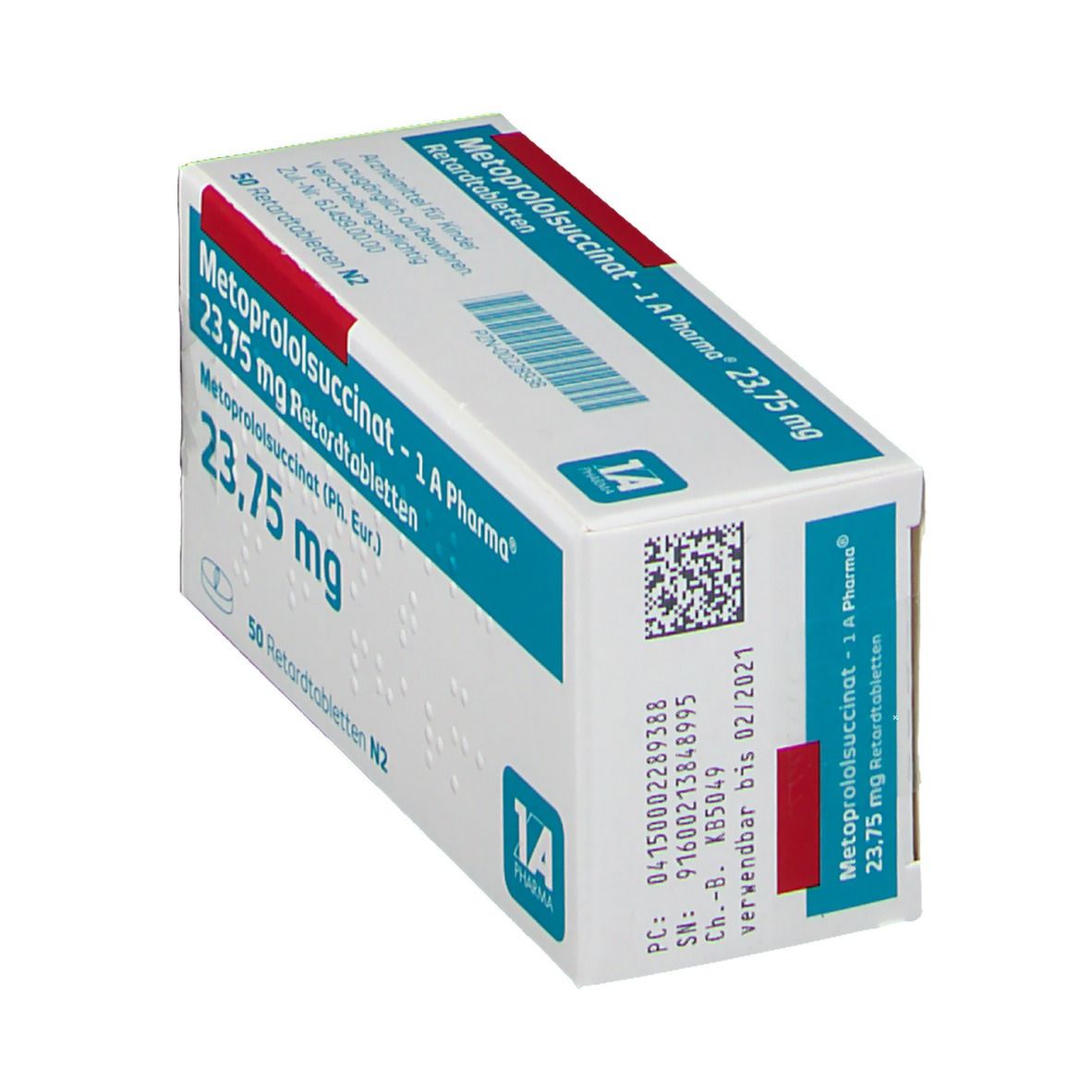 Metoprololsuccinat - 1 A Pharma® 23,75 mg 50 St mit dem E-Rezept kaufen ...
