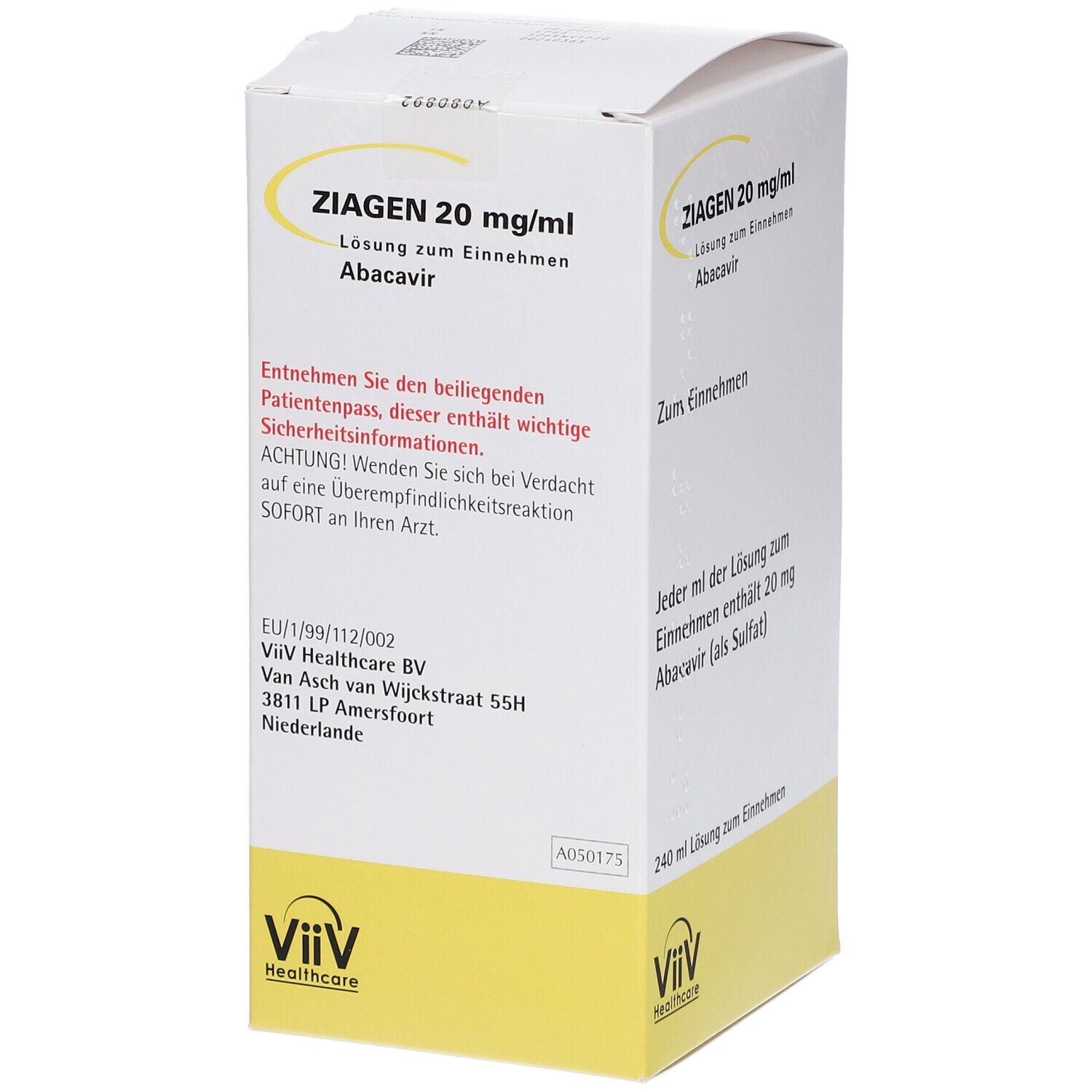 ZIAGEN® 20 mg/ml 240 ml mit dem E-Rezept kaufen - Shop Apotheke