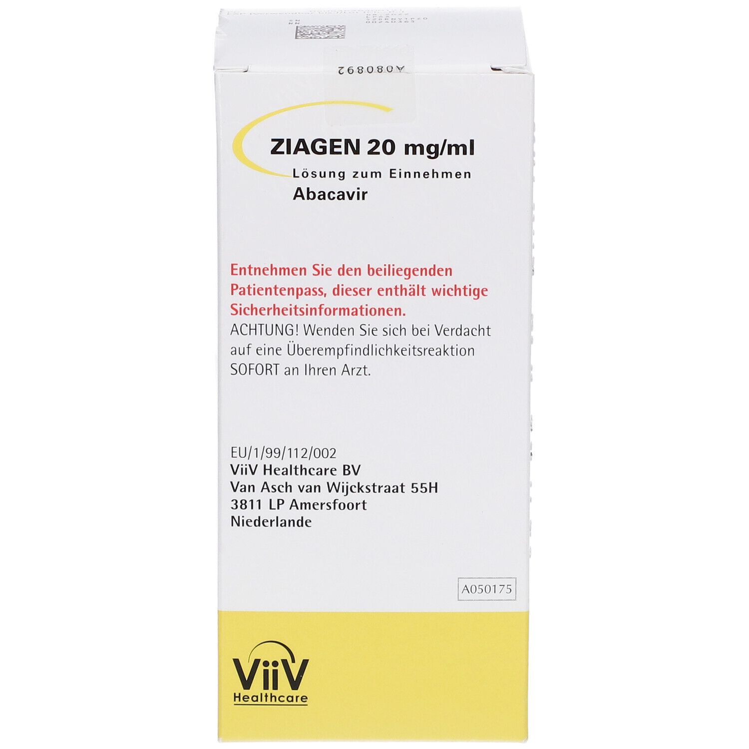 ZIAGEN® 20 mg/ml 240 ml mit dem E-Rezept kaufen - Shop Apotheke