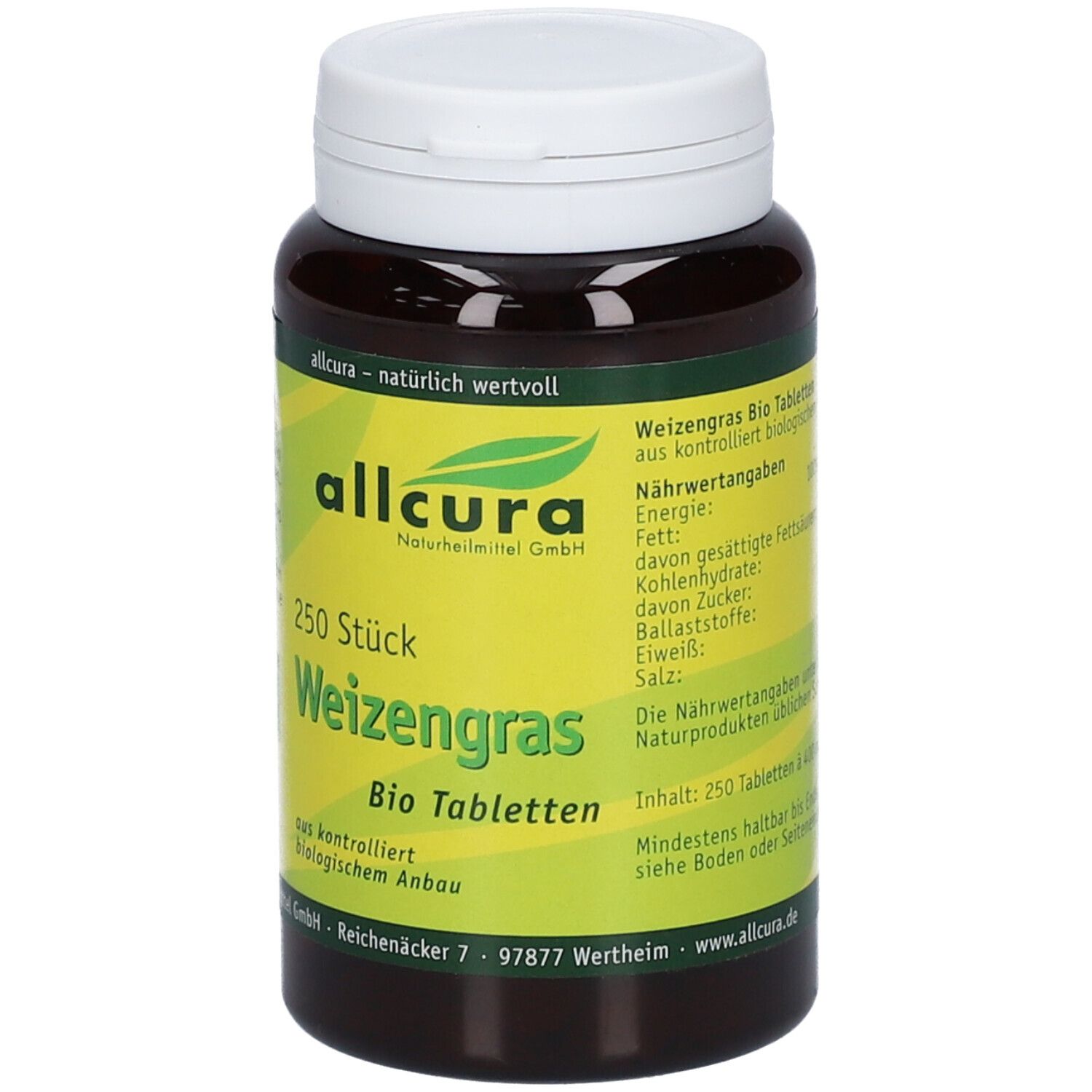 allcura Weizengras Tabletten 250 St - Shop Apotheke