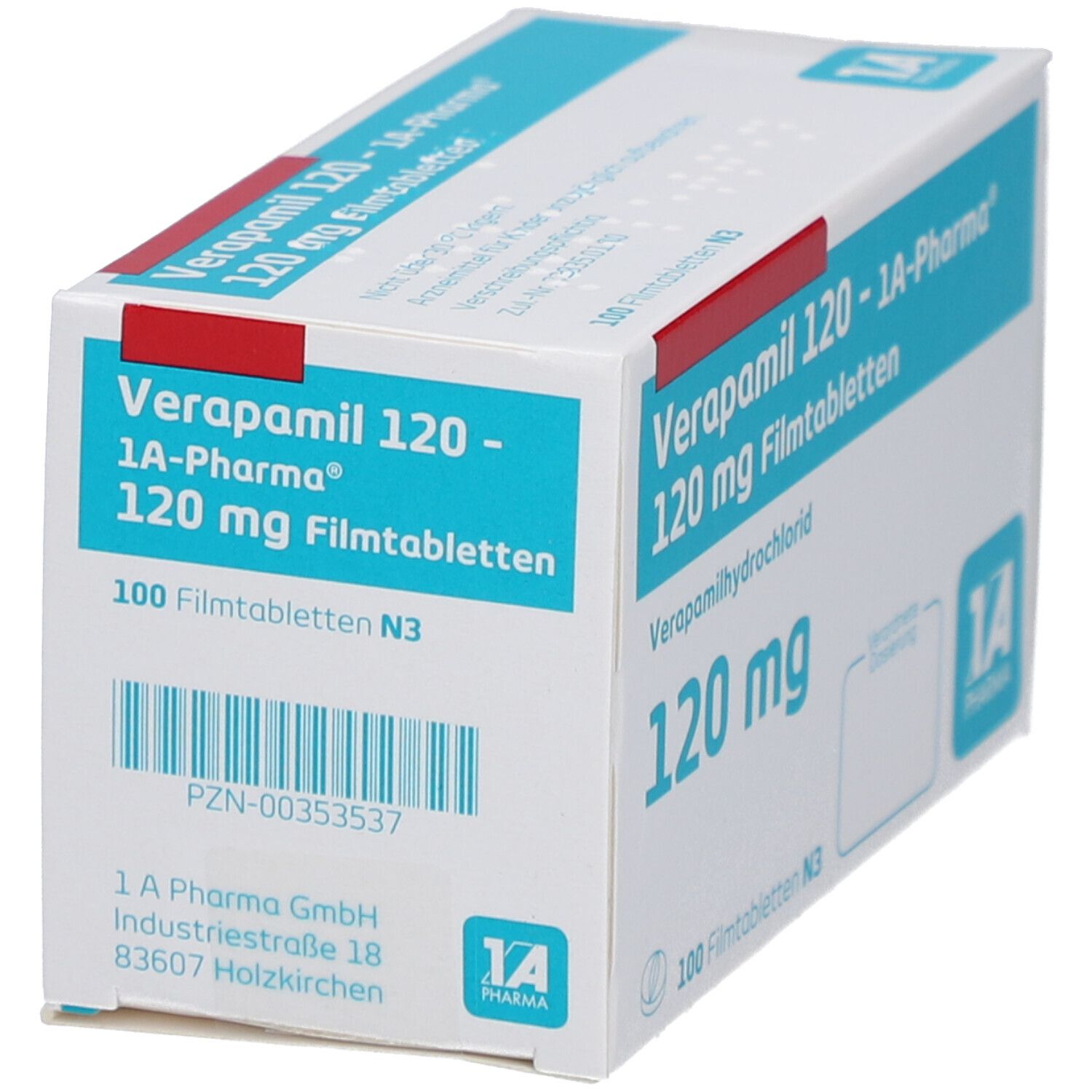 Verapamil 120 1A Pharma® 100 St mit dem E-Rezept kaufen - Shop Apotheke