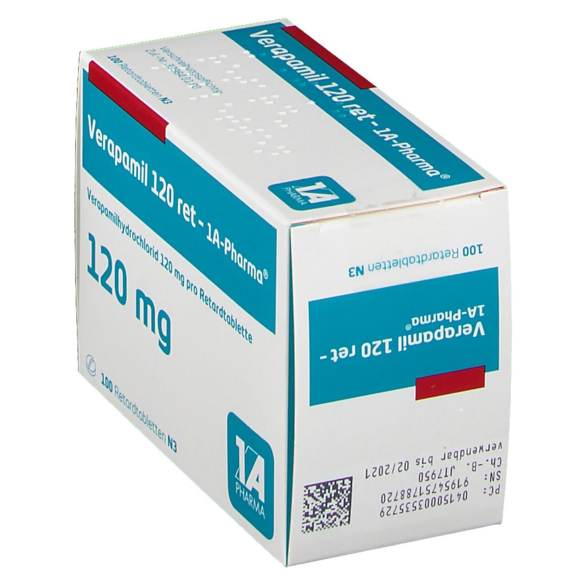 Verapamil 120 1A Pharm 100 St mit dem E-Rezept kaufen - Shop Apotheke