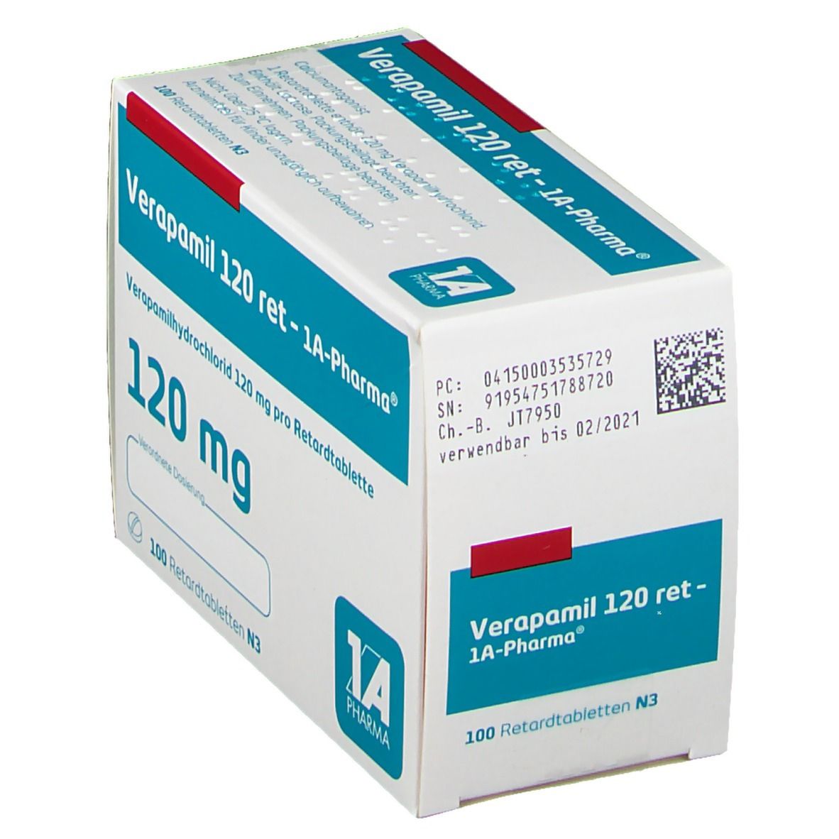 Verapamil 120 1A Pharm 100 St mit dem E-Rezept kaufen - Shop Apotheke