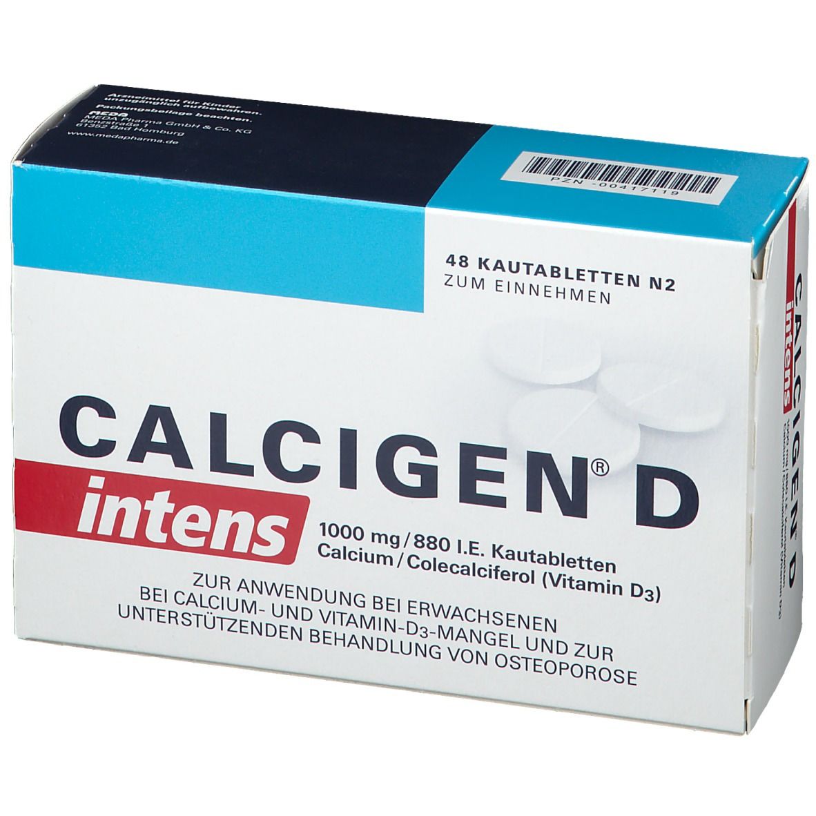 Calcigen® D intens 1000 mg/880 I.E. 48 St - Shop Apotheke